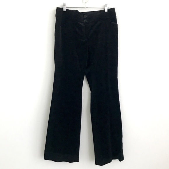 Per Se | Pants & Jumpsuits | Per Se Black Velvet Windowpane Trousers ...